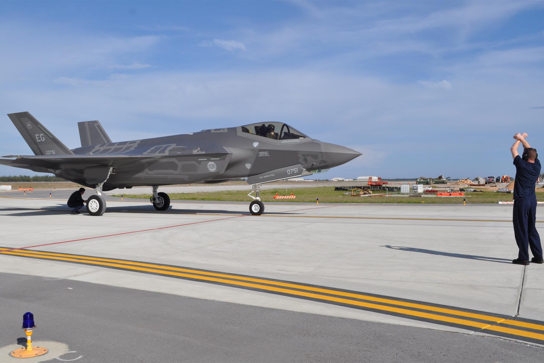 Eglin F-35 Ends Up on Nose on Runway After Series of Mishaps | Military.com