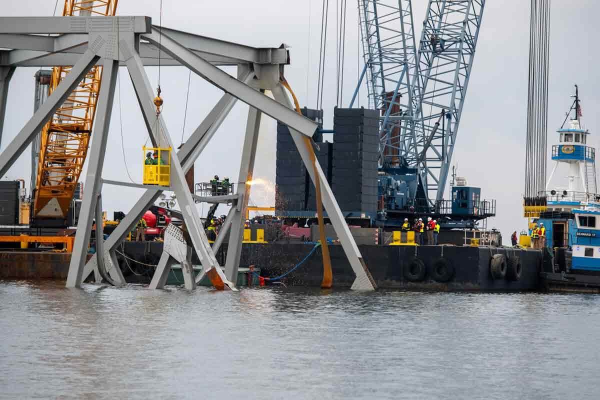 Army, Navy Help to Open Small Channel in Baltimore as Bridge Salvage ...